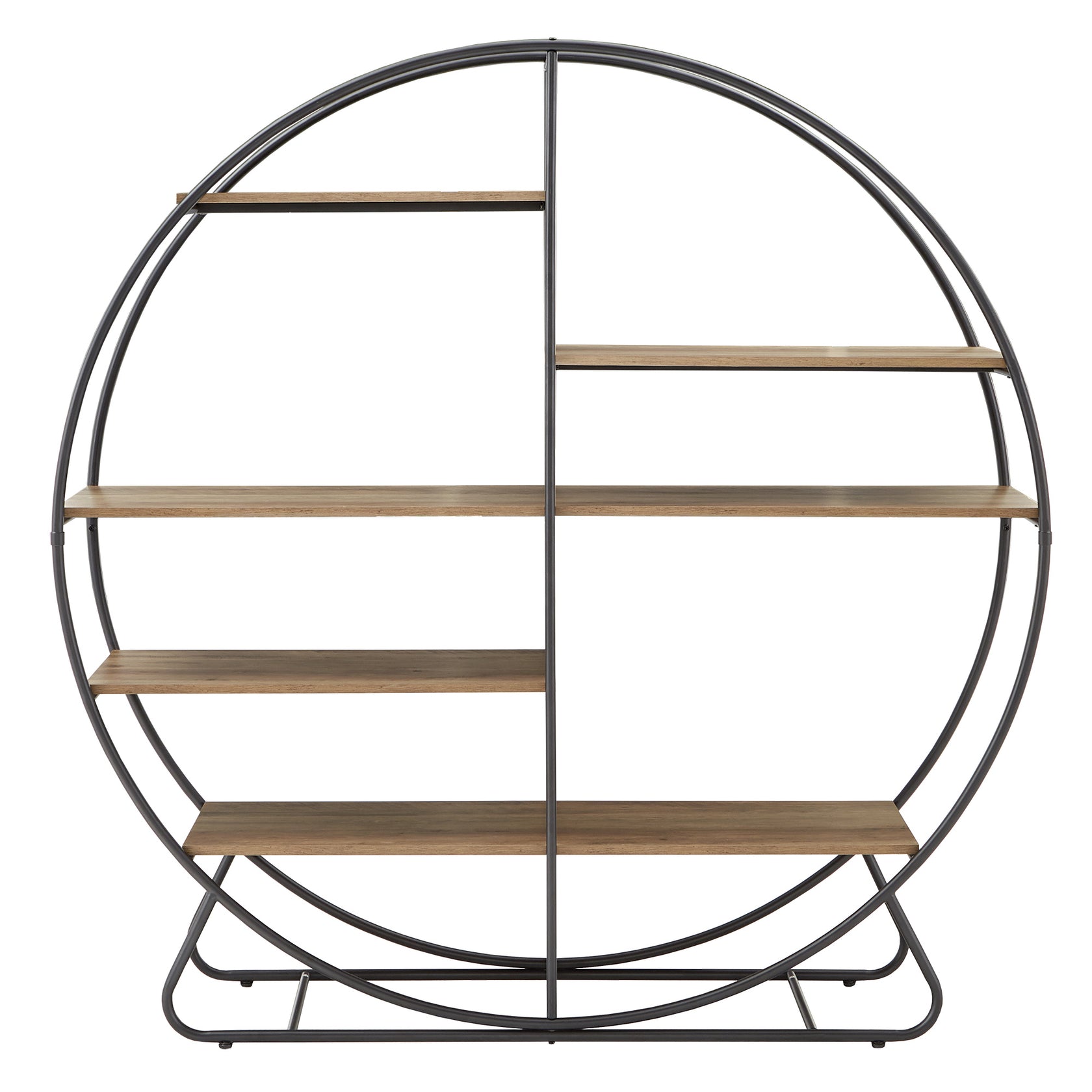 Matte Black Finish Metal Round Bookcase by iNSPIRE Q Modern – iNSPIRE Q ...