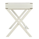 X-Base Wood Accent Campaign Writing Desk - White by iNSPIRE Q Modern ...