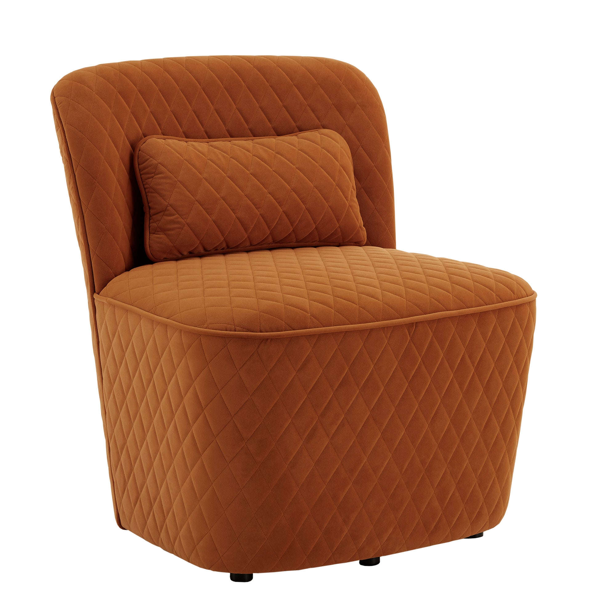 Orange Fabric Chair and Ottoman - Accent Chair with Ottoman by iNSPIRE ...
