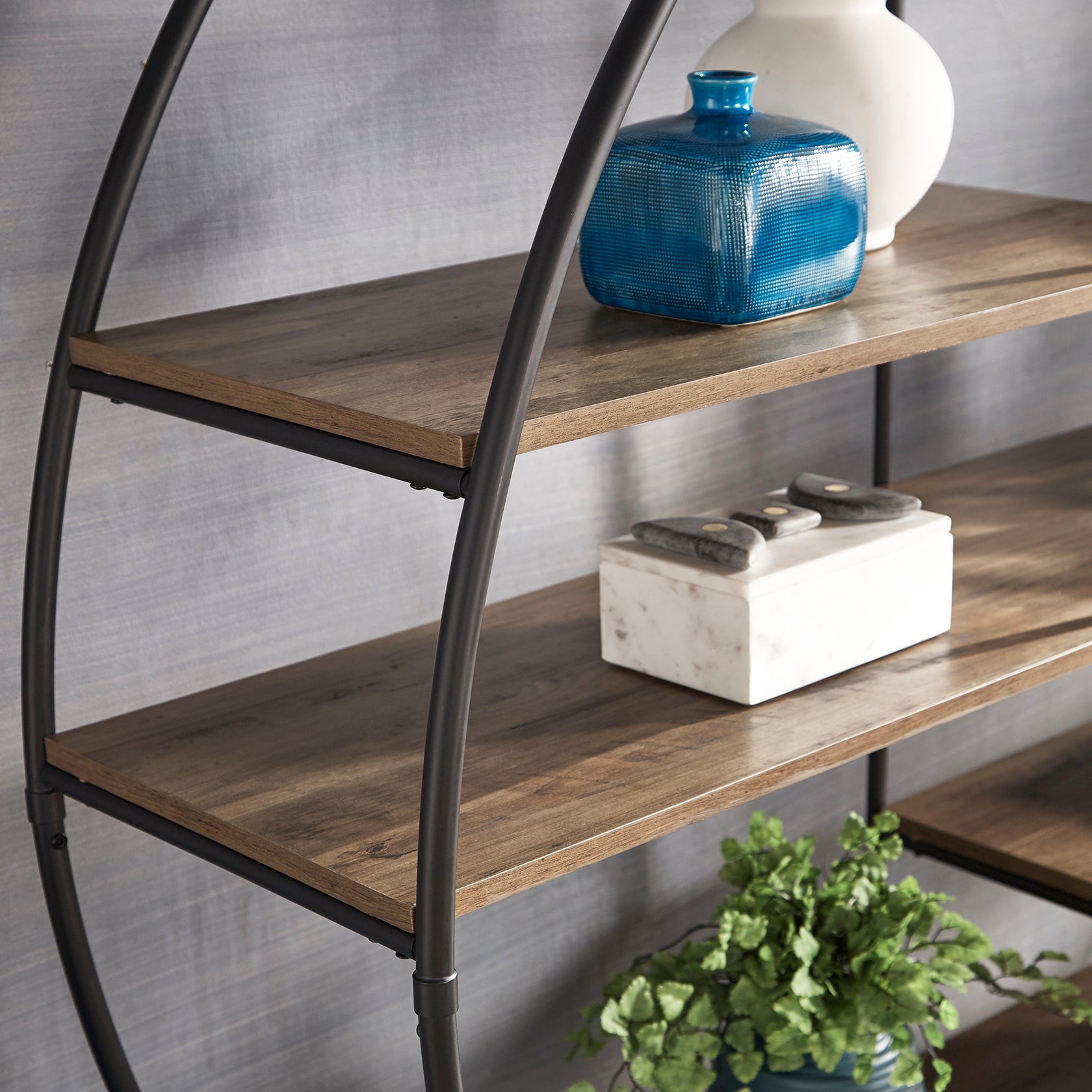 Matte Black Finish Metal Round Bookcase by iNSPIRE Q Modern – iNSPIRE Q ...