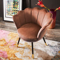 Black and Gold Metal Leg Velvet Seashell Accent Chairs (Set of 2 ...